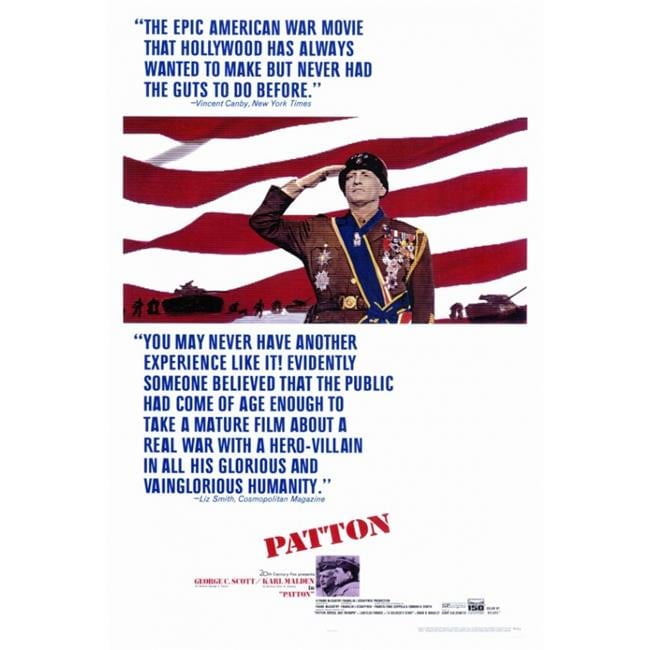 Pop Culture Graphics MOVCF0191 Patton Movie Poster Print, 27 x 40 ...
