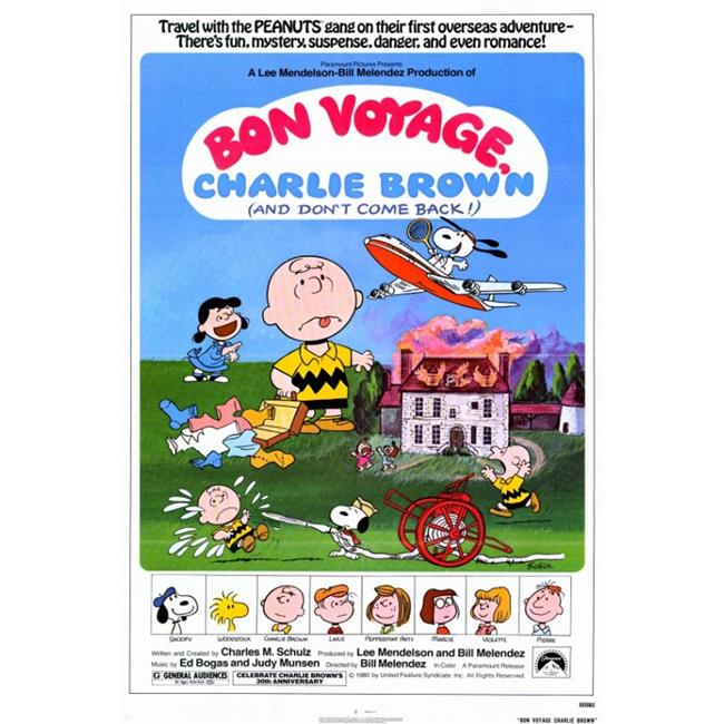 Pop Culture Graphics MOVCF4425 Bon Voyage Charlie Brown Movie Poster ...