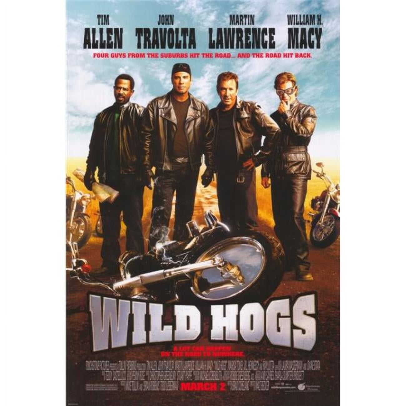Pop Culture Graphics MOVCH6963 Wild Hogs Movie Poster Print, 27 x 40 ...