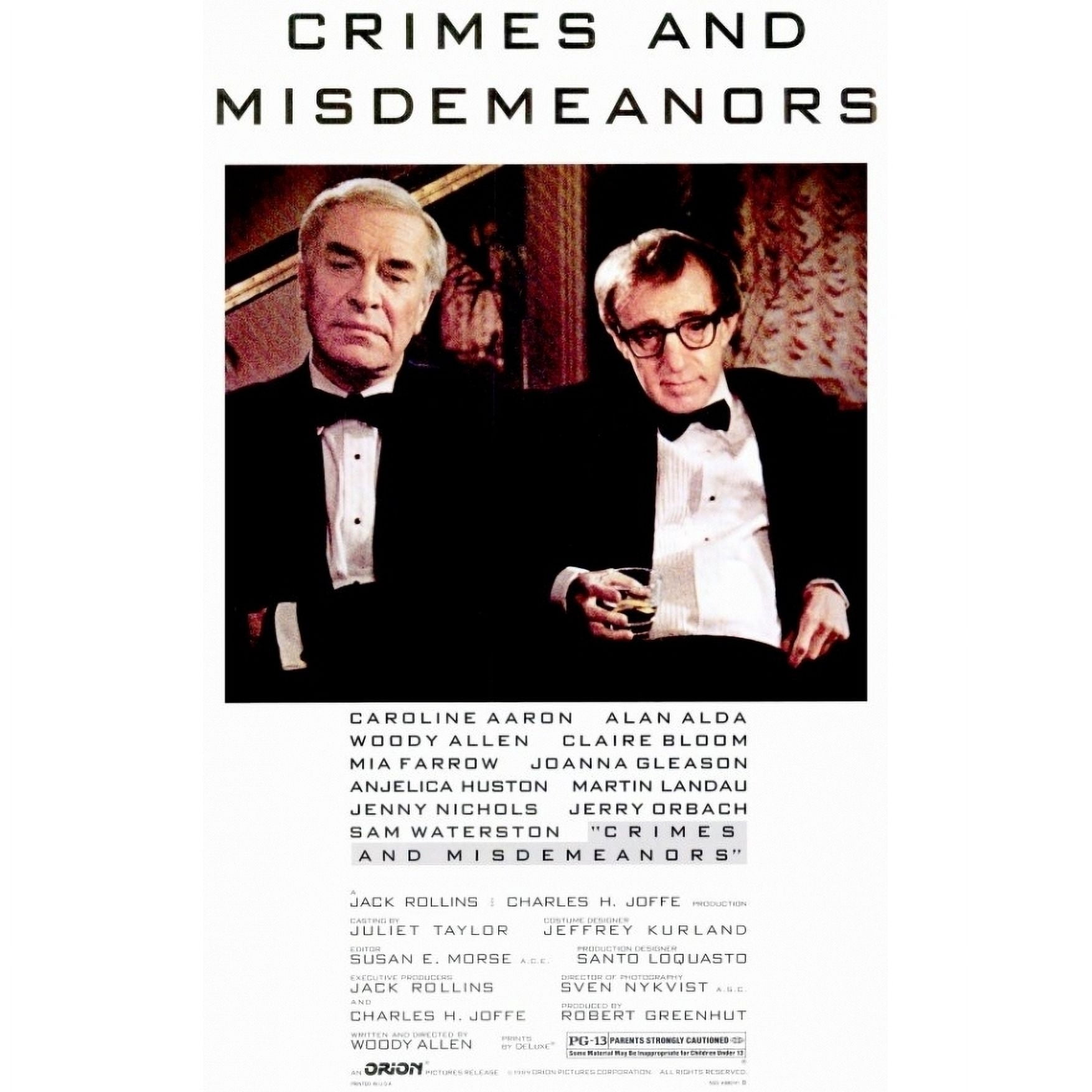 Pop Culture Graphics MOVED7889 Crimes & Misdemeanors Movie Poster, 11 x ...