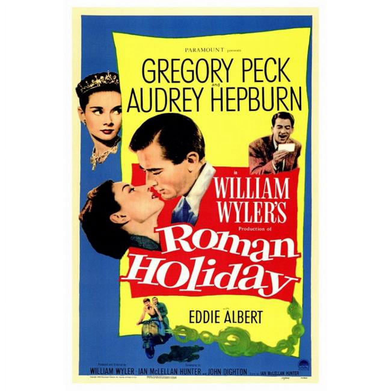 Pop Culture Graphics MOVIF2176 Roman Holiday Movie Poster Print, 27 x ...