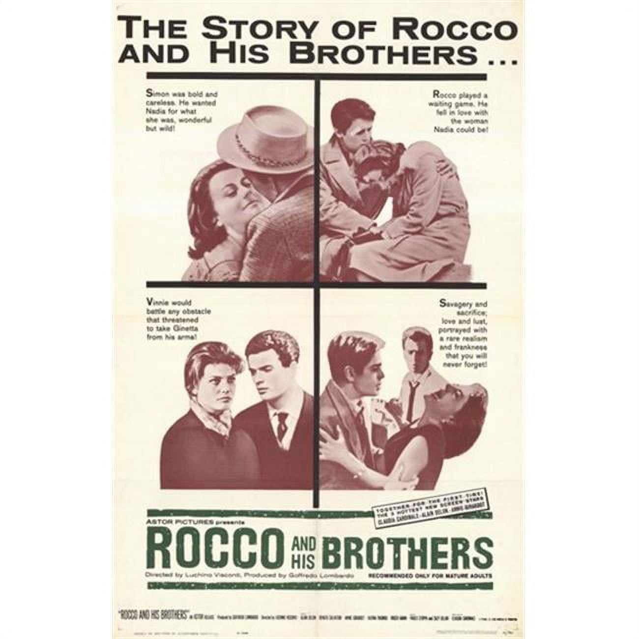 Pop Culture Graphics Rocco & His Brothers Movie Poster, 11 x 17 ...