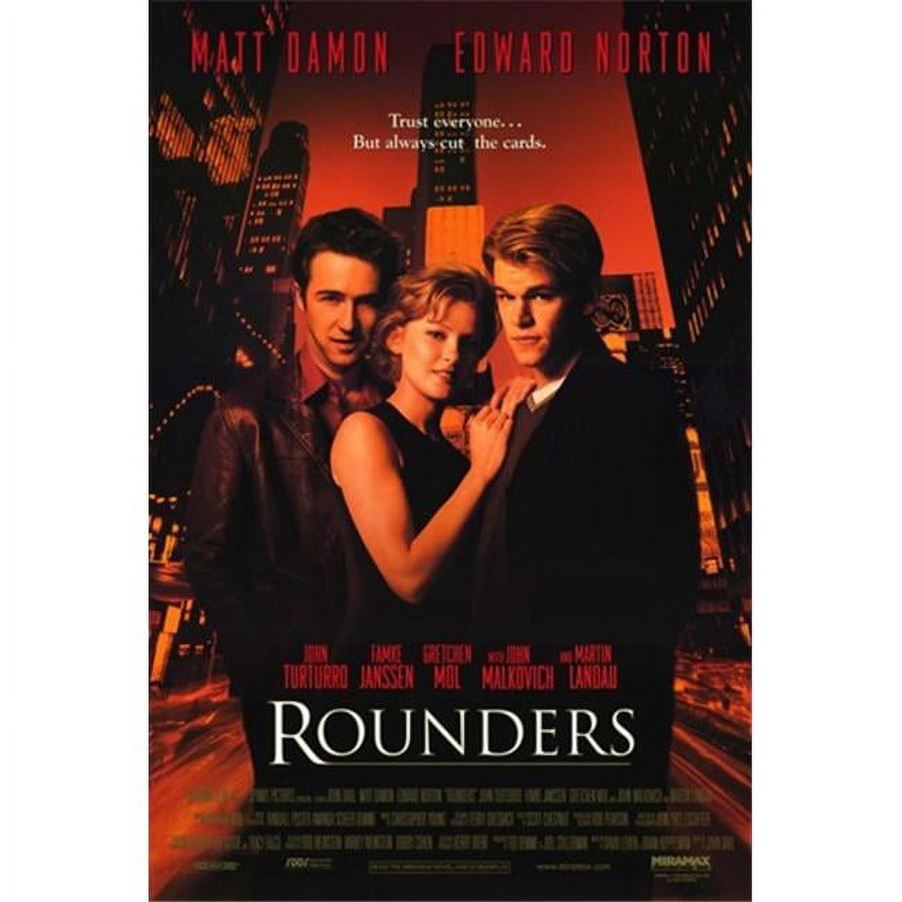 Pop Culture Graphics Rounders Movie Poster - 11 x 17 - Walmart.com