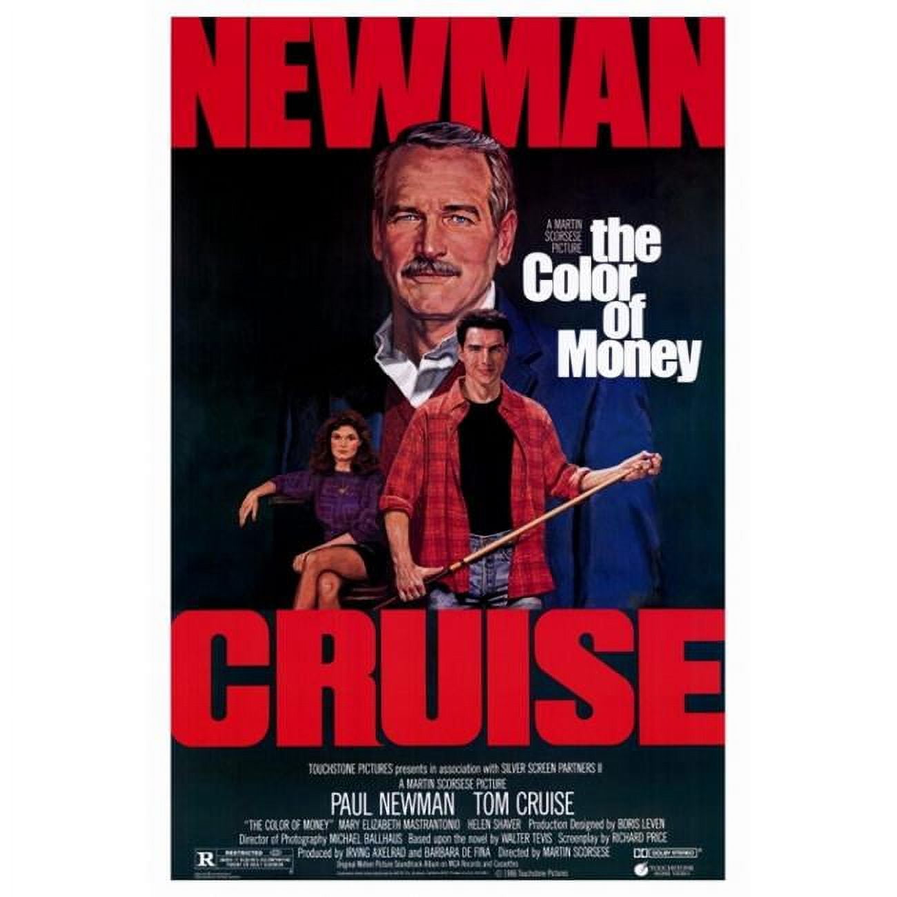 Pop Culture Graphics The Color of Money Movie Poster Print, 27 x 40 ...