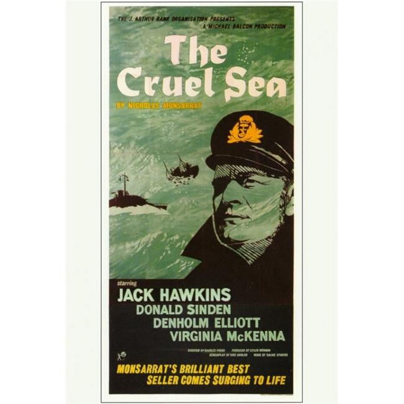 Pop Culture Graphics The Cruel Sea Movie Poster, 27 x 40 - Walmart.com