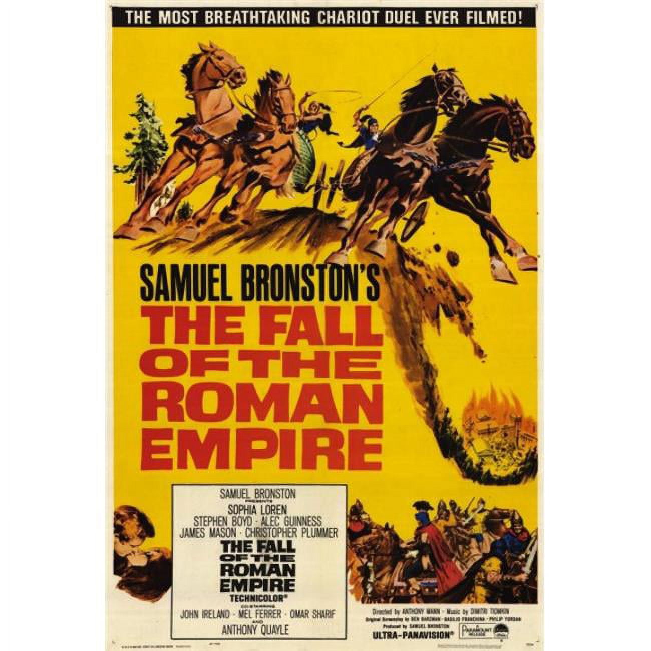 Pop Culture Graphics The Fall of The Roman Empire Movie Poster Print ...
