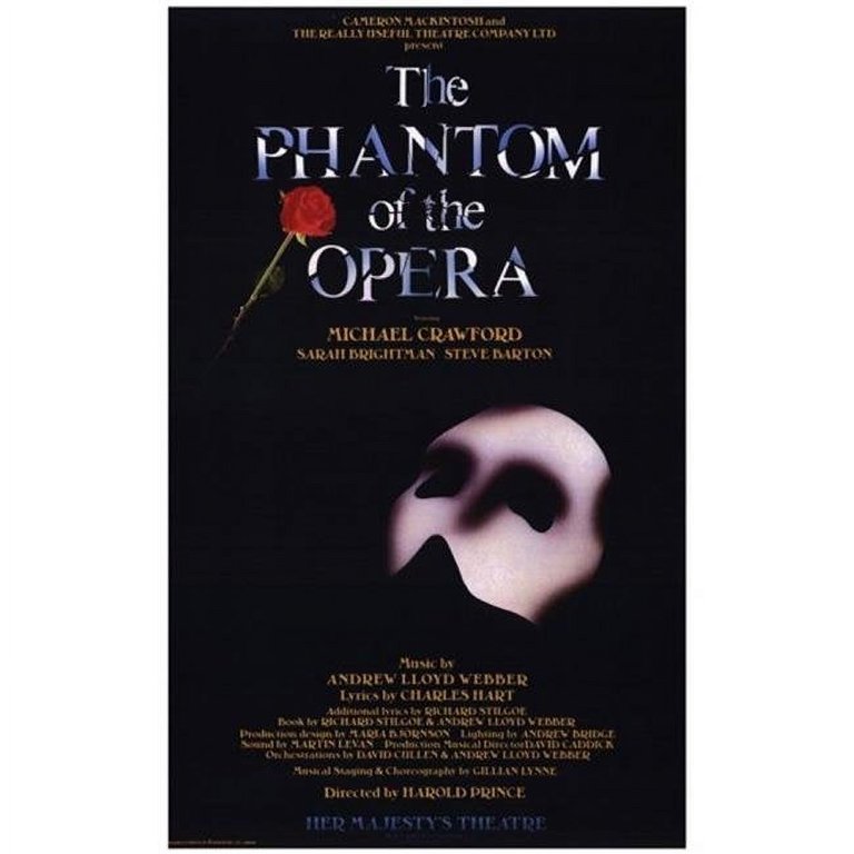 Phantom Of The Opera Broadway Plakat