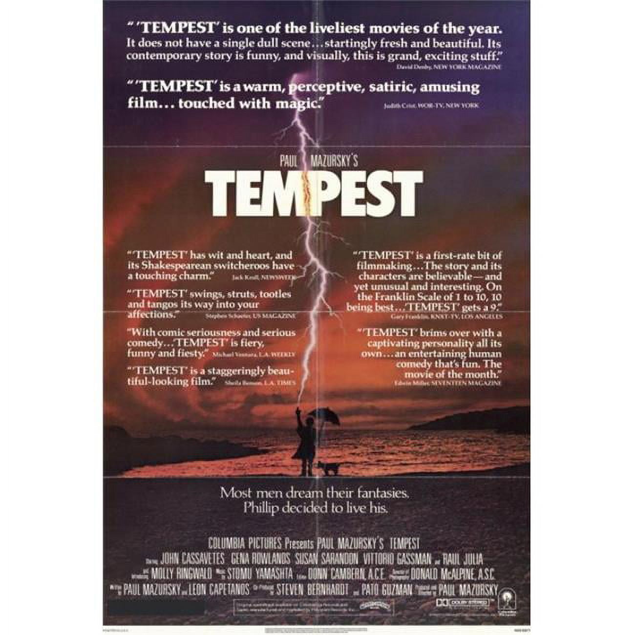 Pop Culture Graphics The Tempest Movie Poster Print, 27 x 40 - Walmart.com