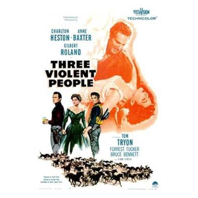 Pop Culture Graphics Three Violent People Movie Poster - 11 x 17 ...