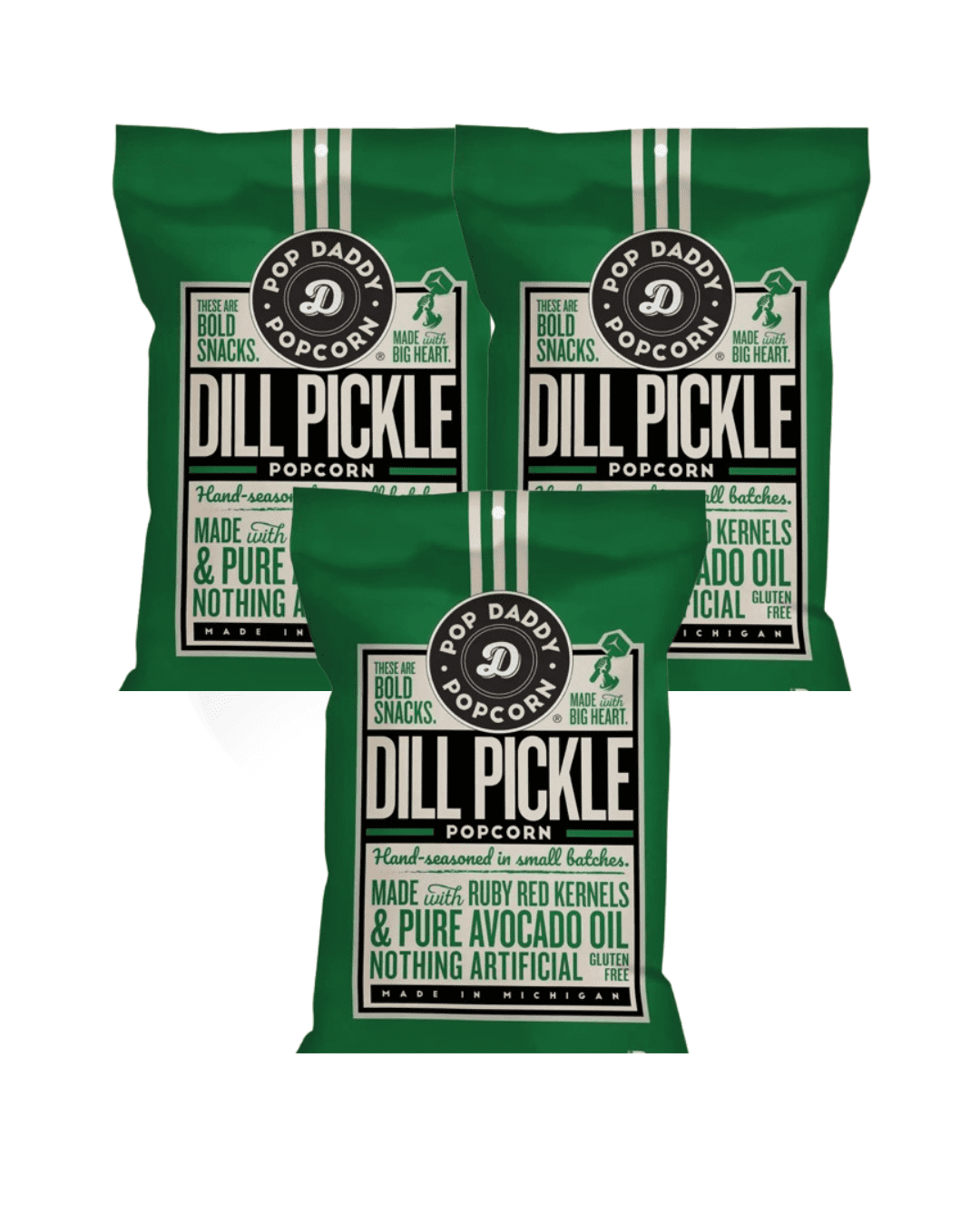 Pop Daddy Flavored Popcorn Gourmet, Dill Pickle Popcorn. 2 oz ...