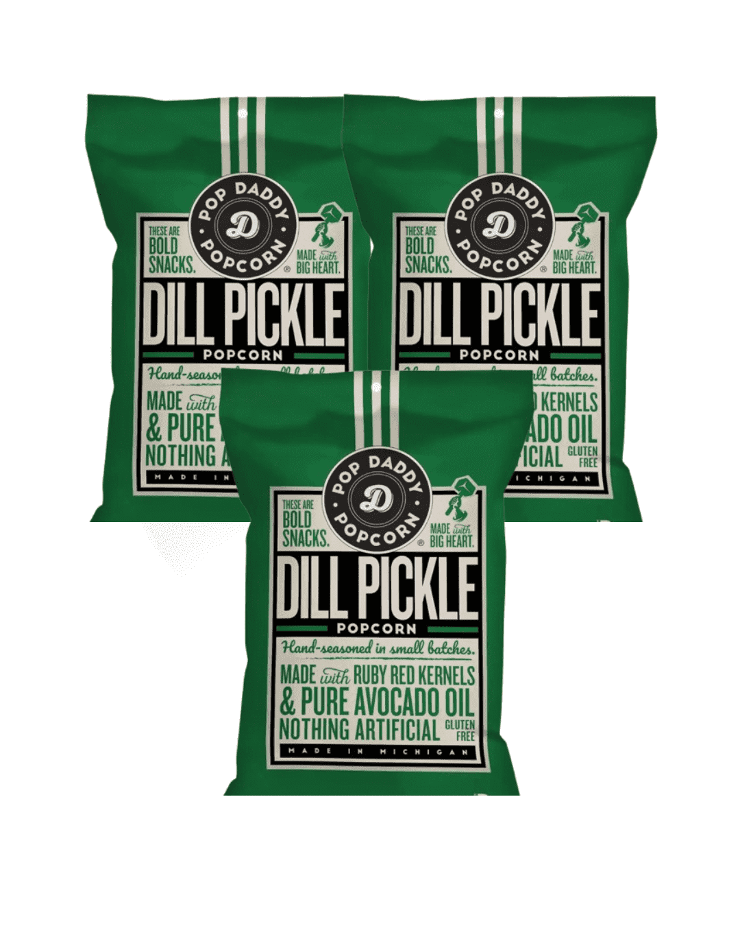 Pop Daddy Flavored Popcorn Gourmet, Dill Pickle Popcorn. 2 oz ...