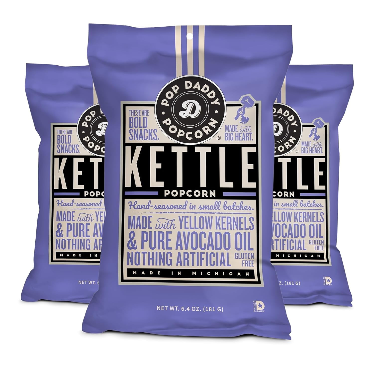 Pop Daddy Flavored Popcorn Gourmet, Kettle Flavor Popped Popcorn, Hand ...