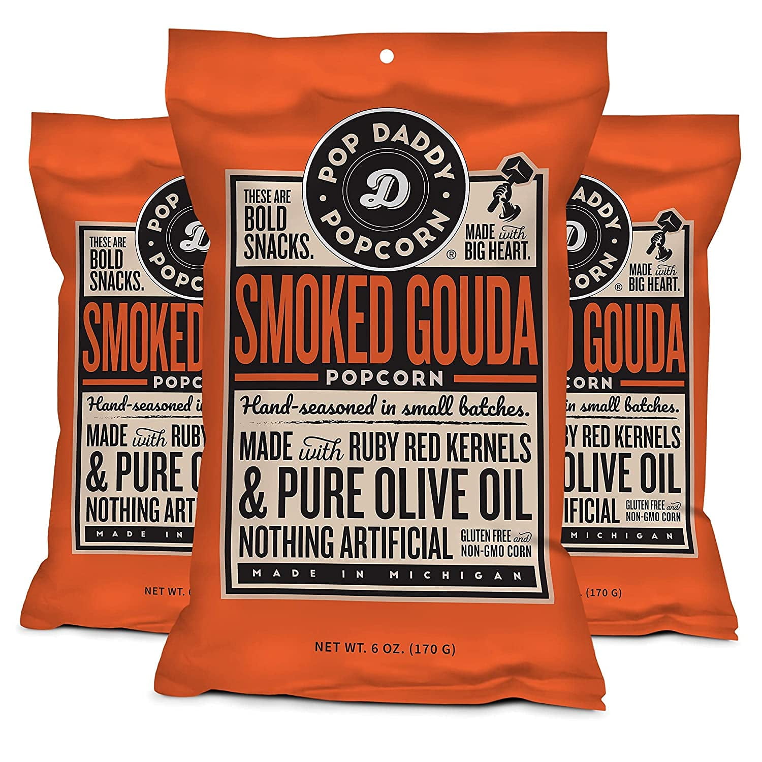 Pop Daddy Flavored Popcorn Gourmet | Smoked Gouda Flavor | Hand ...