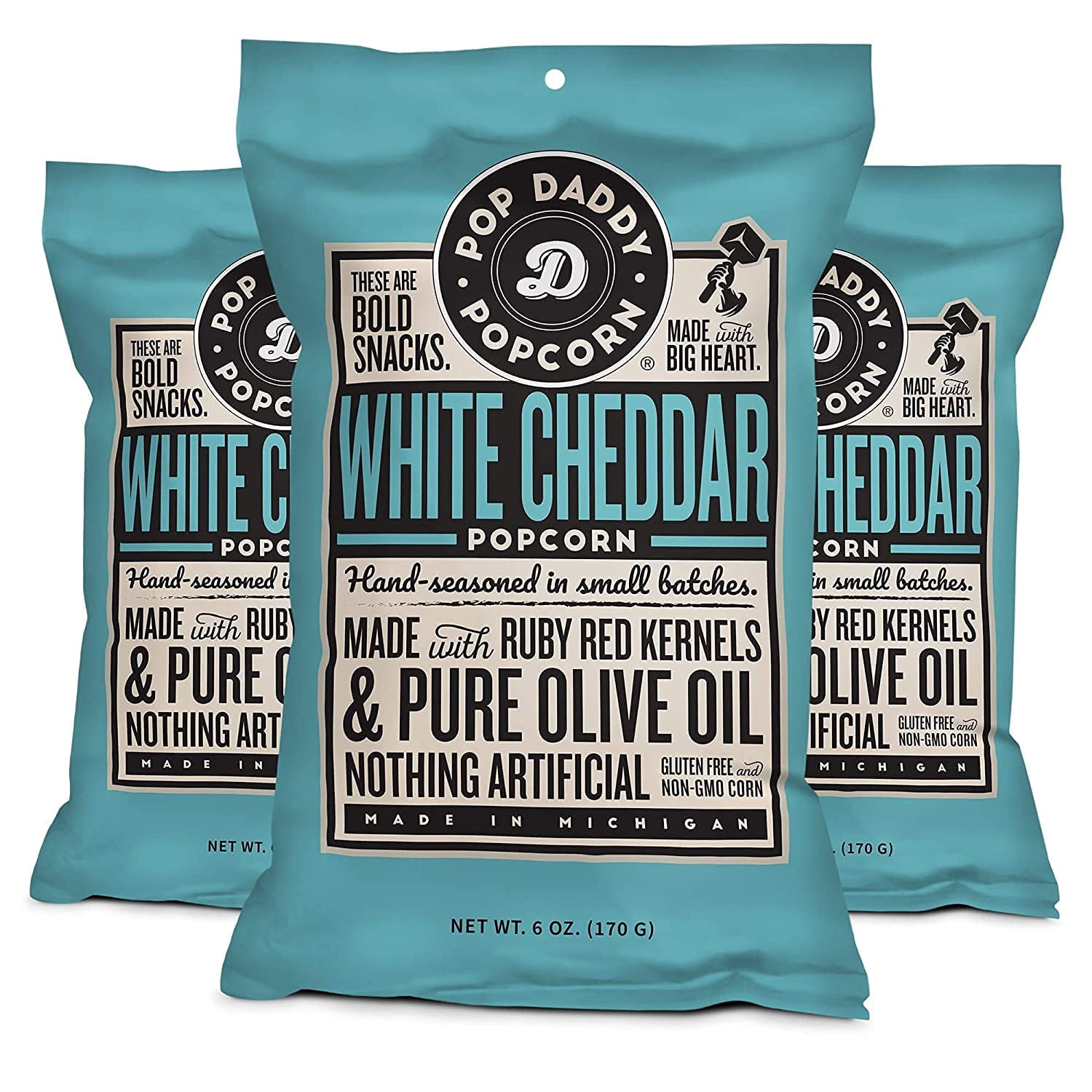 Pop Daddy Flavored Popcorn Gourmet | White Cheddar Flavor | Hand ...