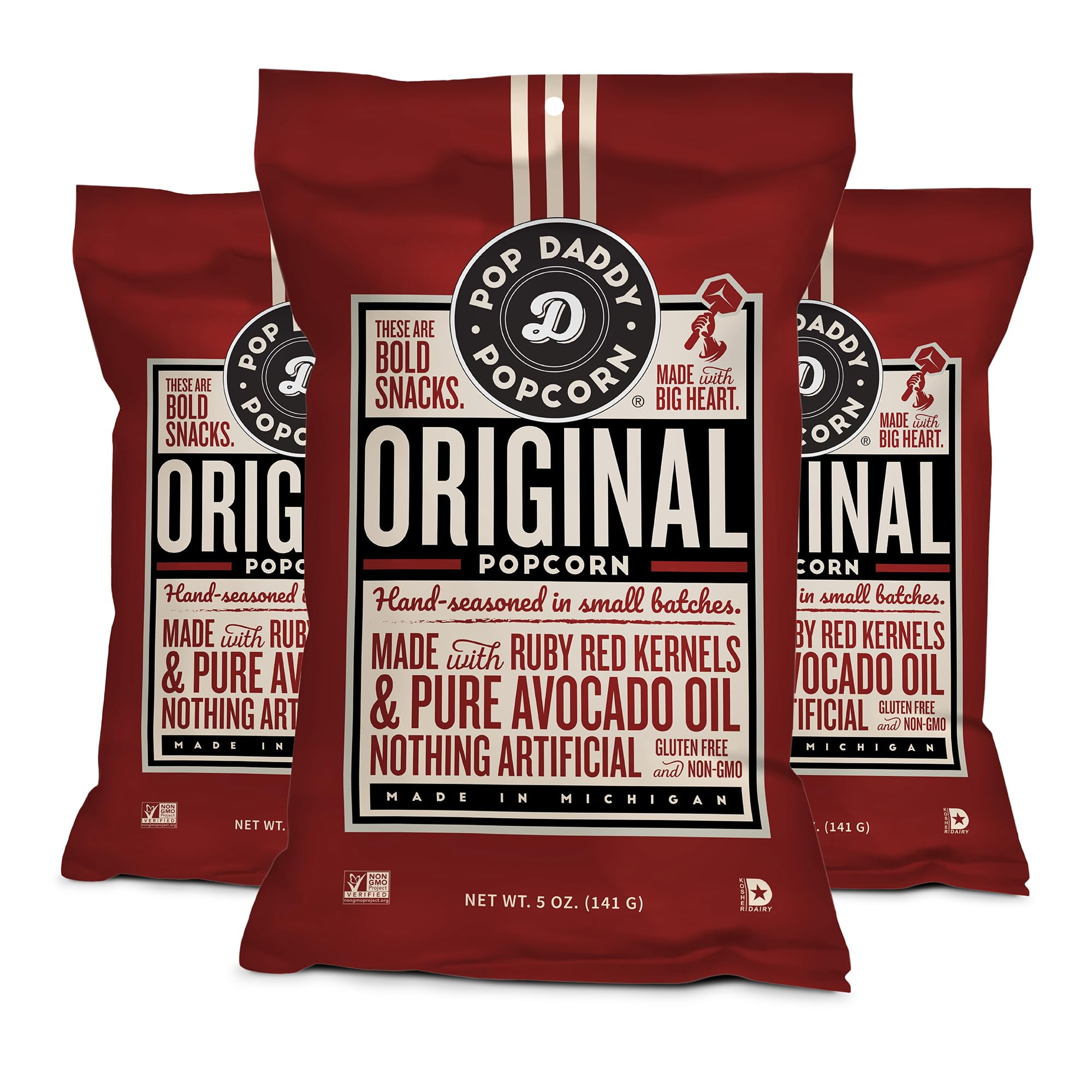 Pop Daddy Flavored Popcorn IRF13 Gourmet, Original Flavor Popped ...