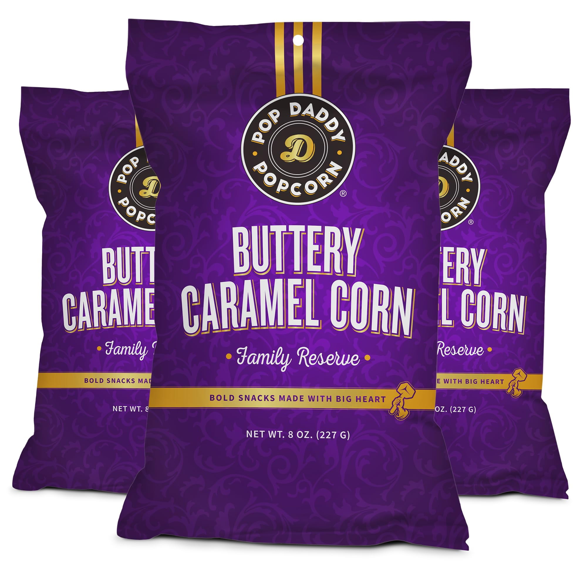 Pop Daddy Flavored Popcorn YYF14 Gourmet, Buttery Caramel Flavor, Hand ...