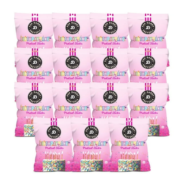 Pop Daddy Flavored Pretzels Sticks, Birthday Cake Flavor, 3oz Healthy ...