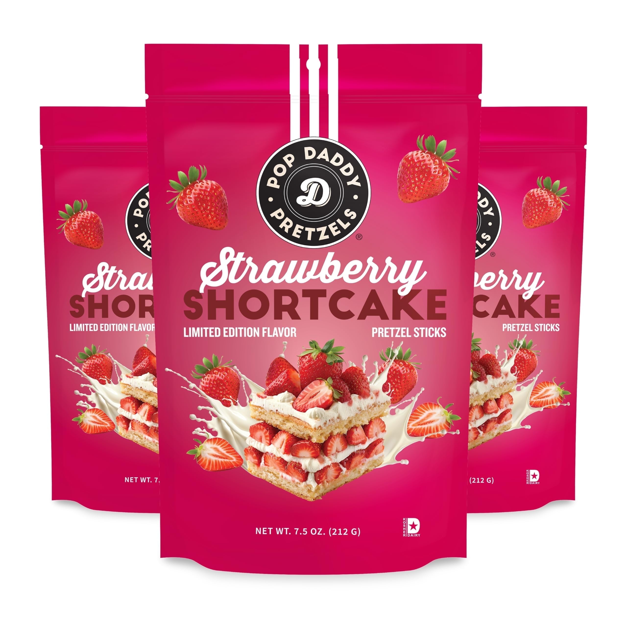 POP DADDY Pretzel Sticks, Strawberry Shortcake, Healthy Gourmet Snacks ...