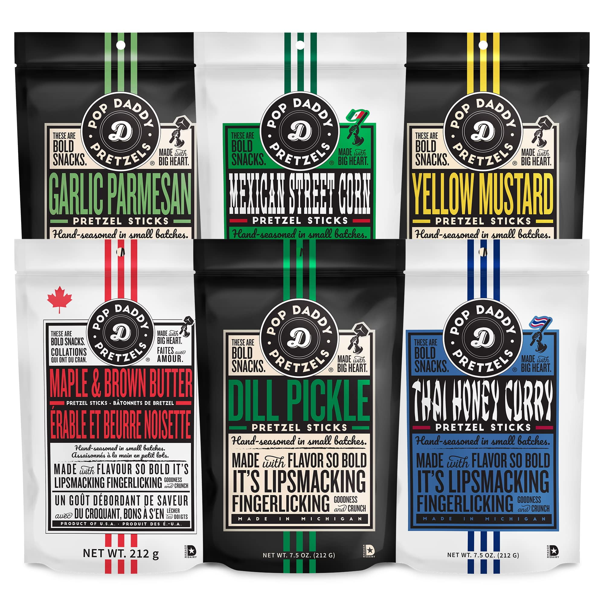 Pop Daddy Flavored Pretzels Sticks | Healthy Gourmet Pretzels Snacks ...