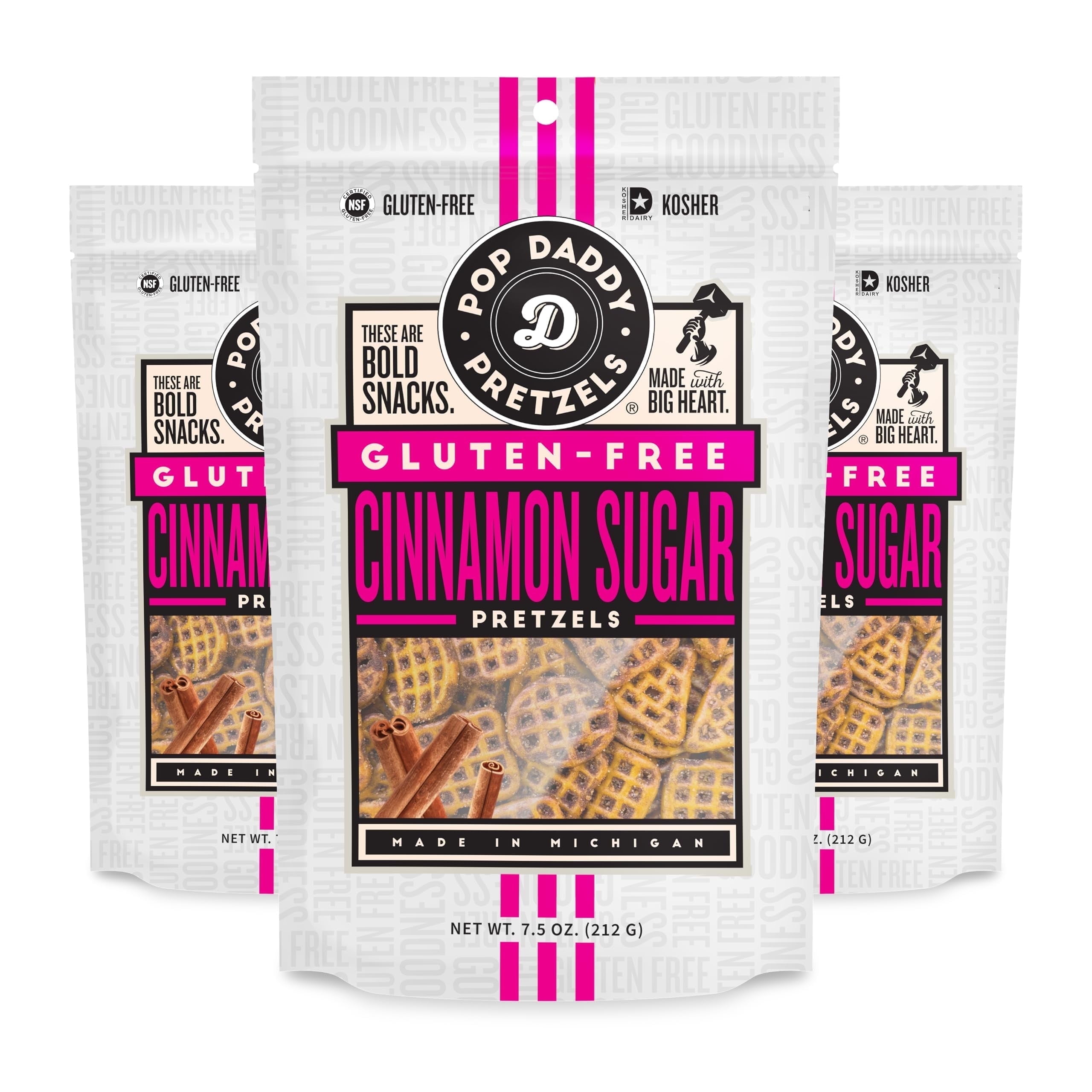 Pop Daddy Gluten Free Pretzels, Healthy Gourmet Flavored Pretzels, 7 ...