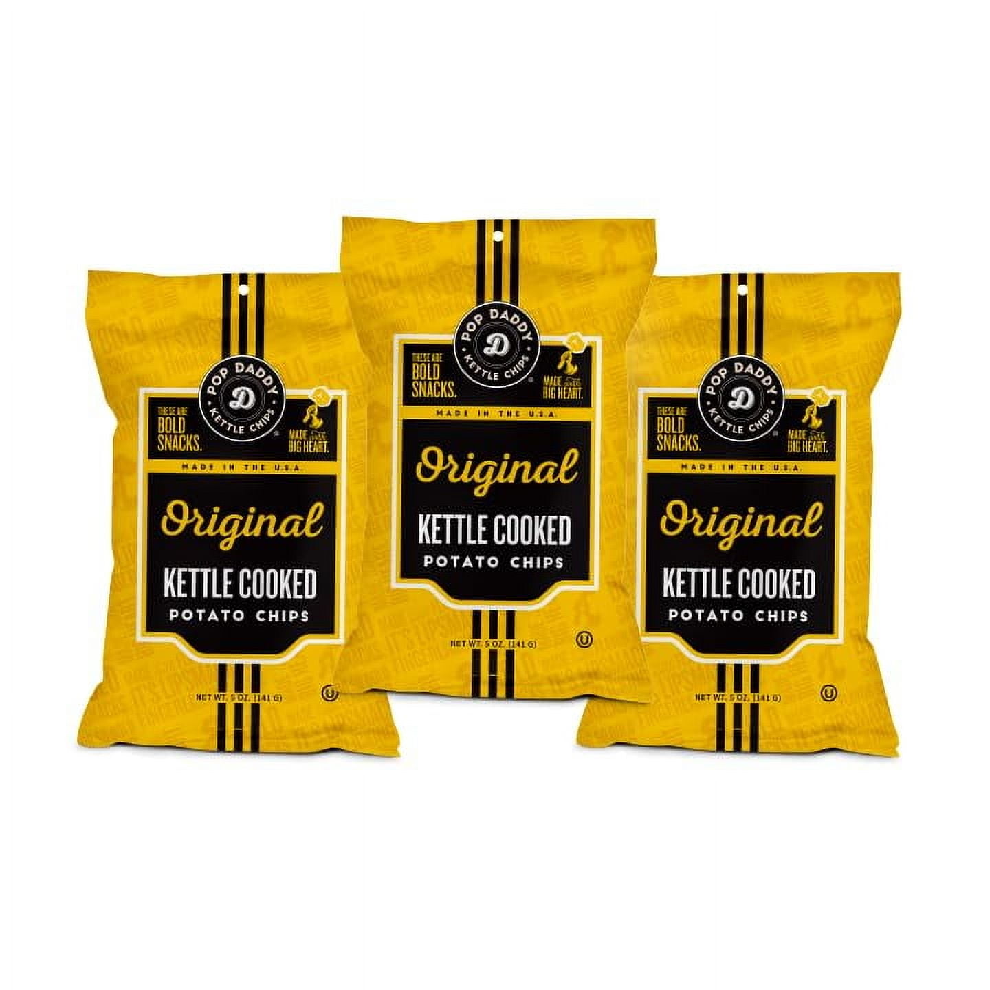 Pop Daddy Kettle Cooked CCF19 Potato Chips, Kosher & Gluten Free, 5oz ...