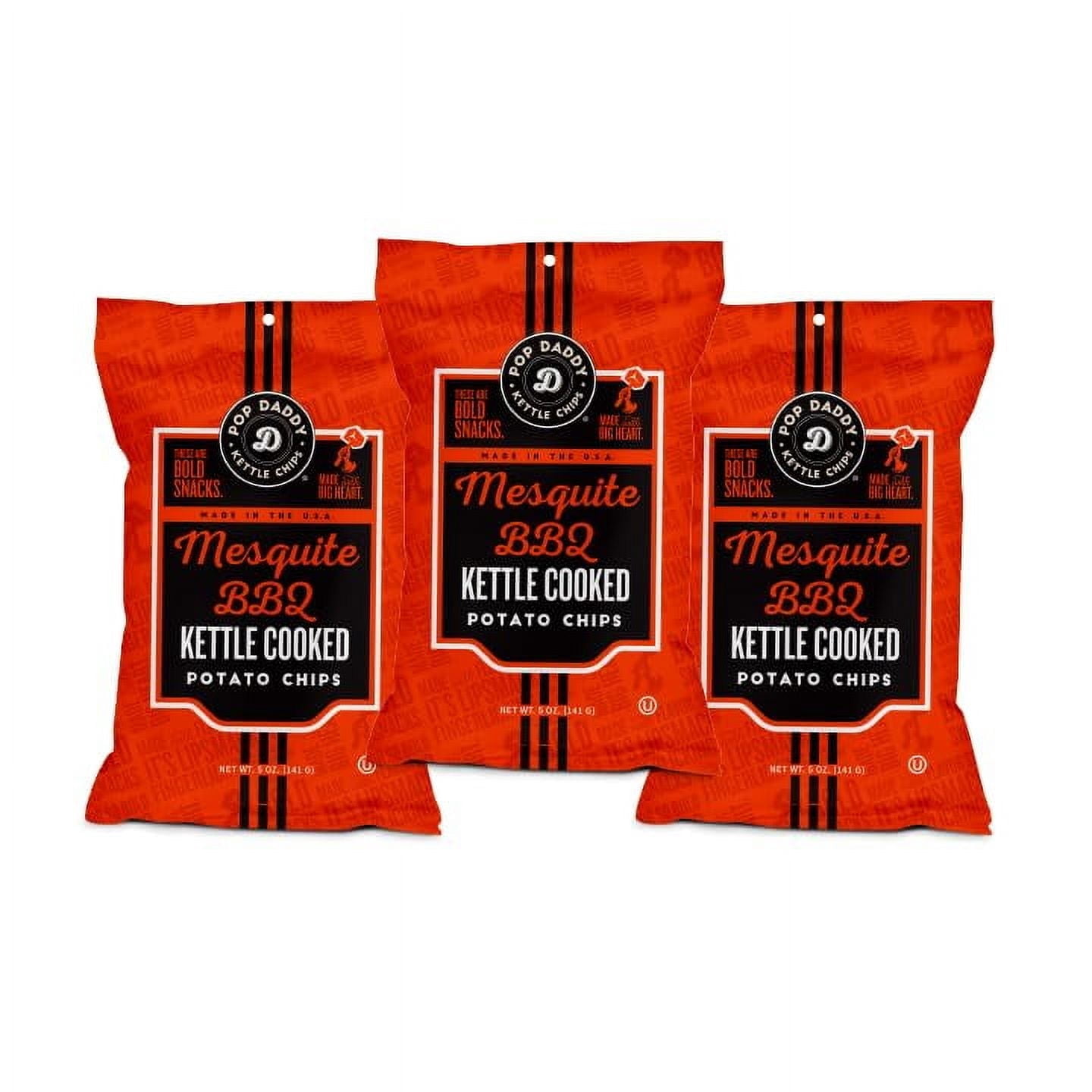 Pop Daddy Kettle Cooked Potato Chips, Kosher & Gluten, 5oz Potato Chips ...