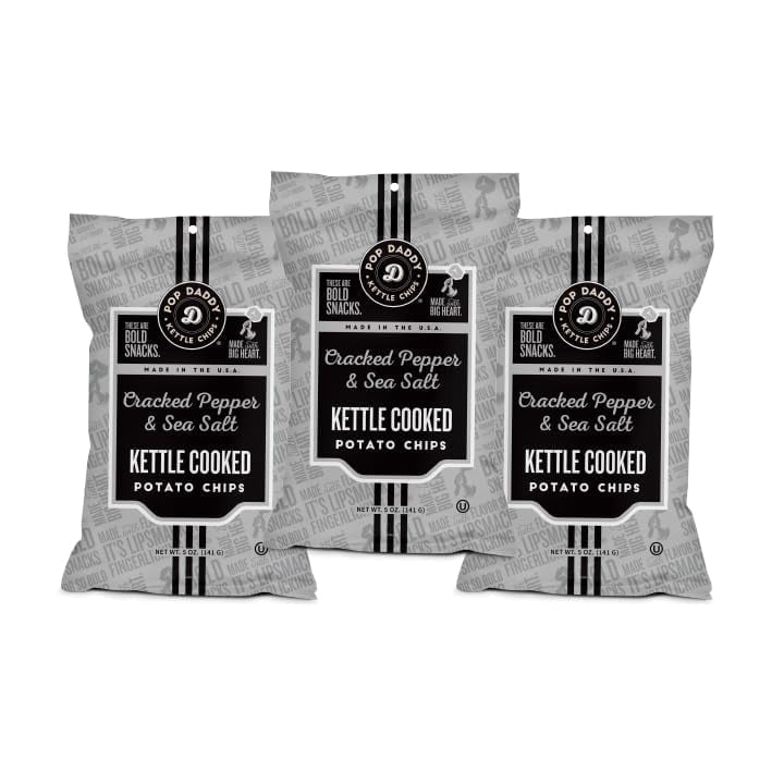 Pop Daddy Kettle Cooked Potato Chips, Kosher & Gluten Free, 5oz Potato ...