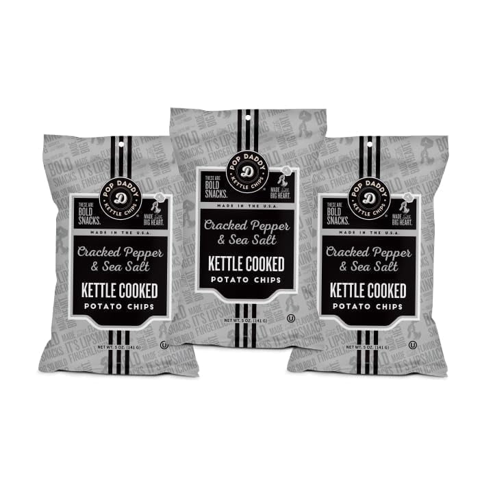 Pop Daddy Kettle Cooked Potato Chips, Kosher & Gluten Free, 5oz Potato ...