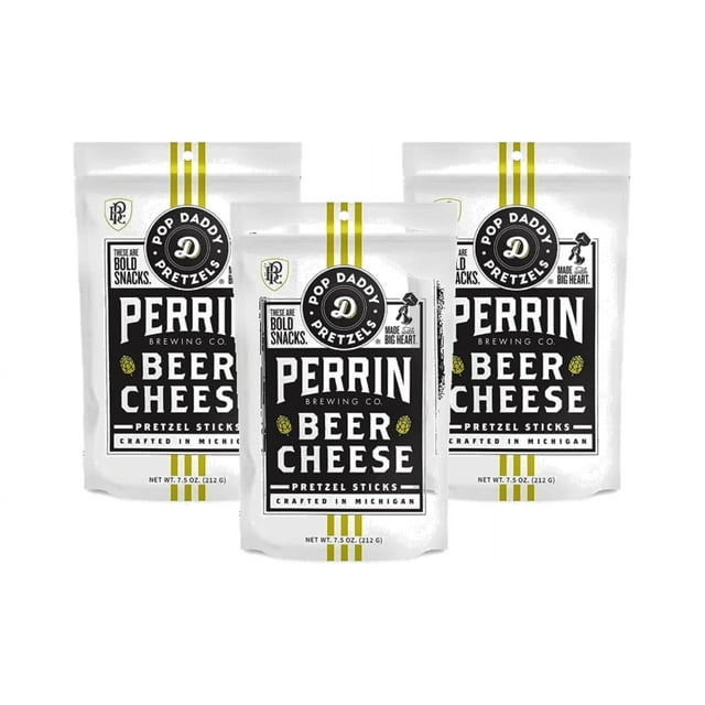 Pop Daddy Perrin Beer Cheese Gourmet Pretzel Sticks, 3-Pack 7.5 oz ...