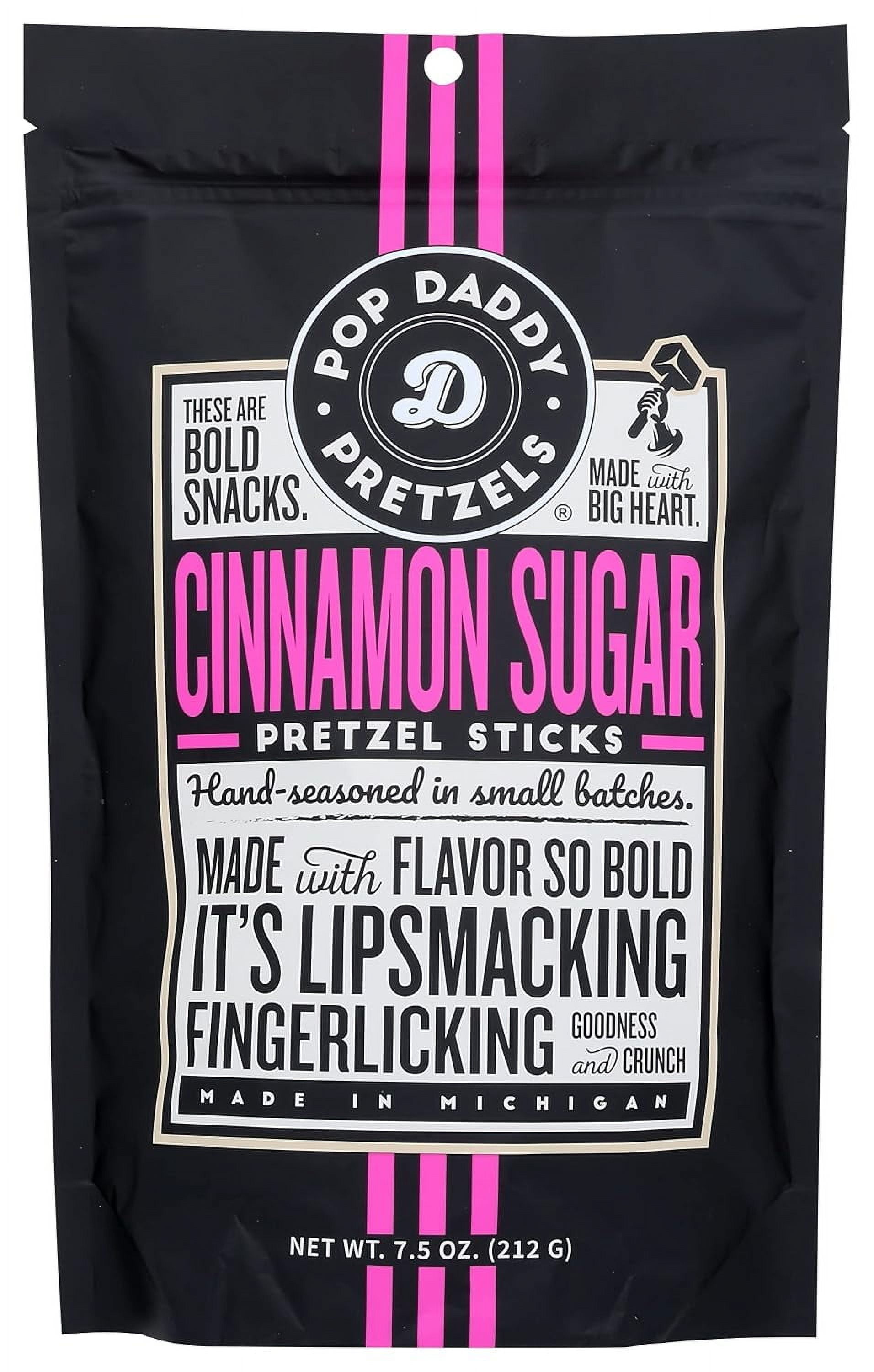 Pop Daddy Pop Daddy Pretzel Sticks Cinnamon Sugar - 7.5 oz Pack of 2 ...