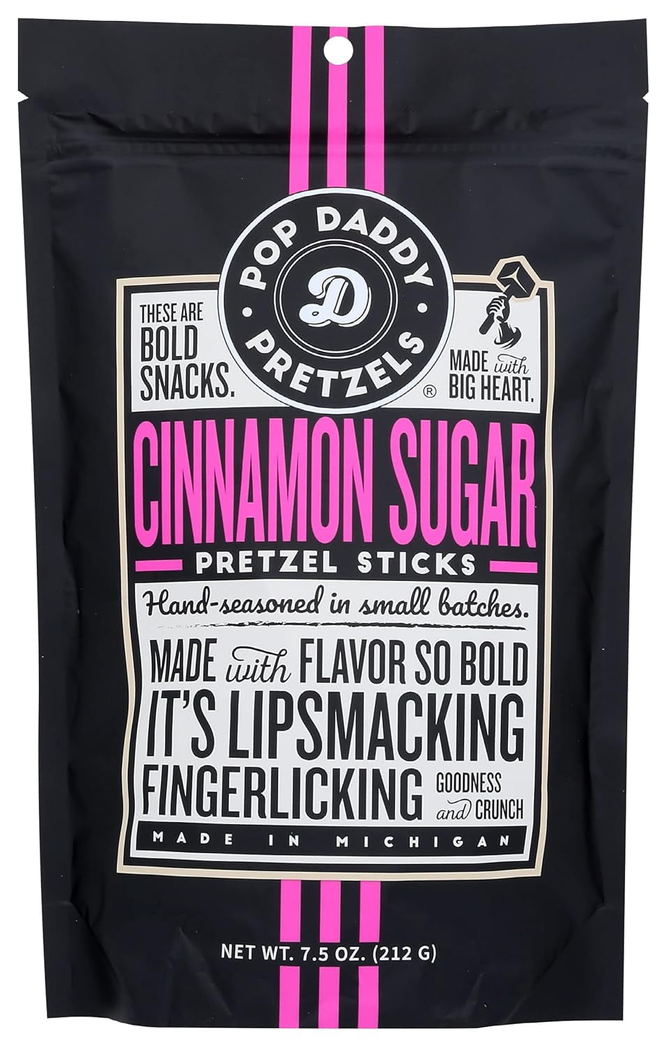 Pop Daddy Pop Daddy Pretzel Sticks Cinnamon Sugar - 7.5 oz Pack of 4 ...