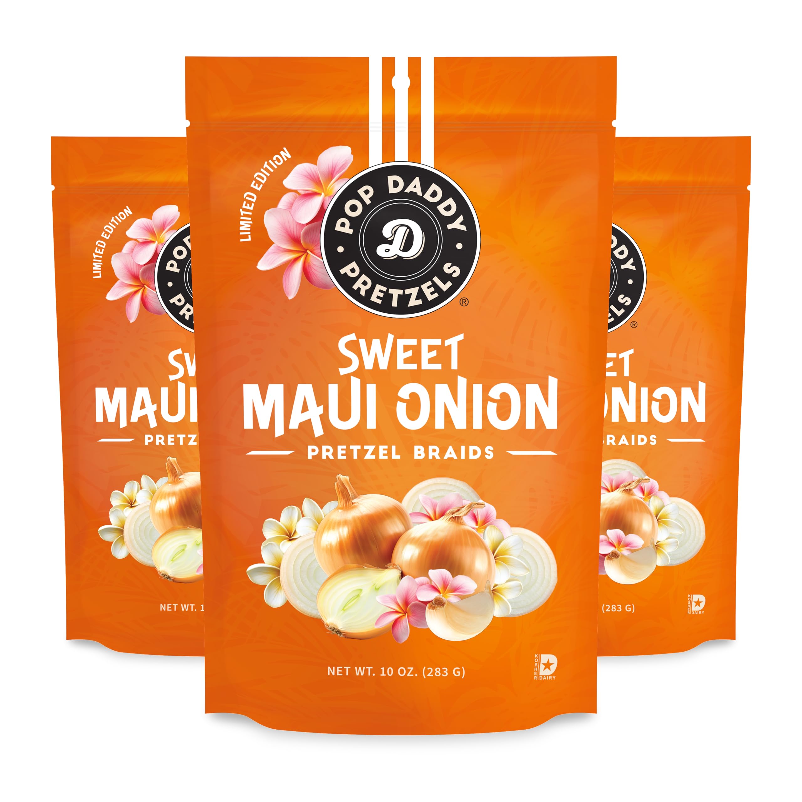 Pop Daddy Snacks, Pretzel Braids, 10 oz, Sweet Maui Onion - Walmart.com