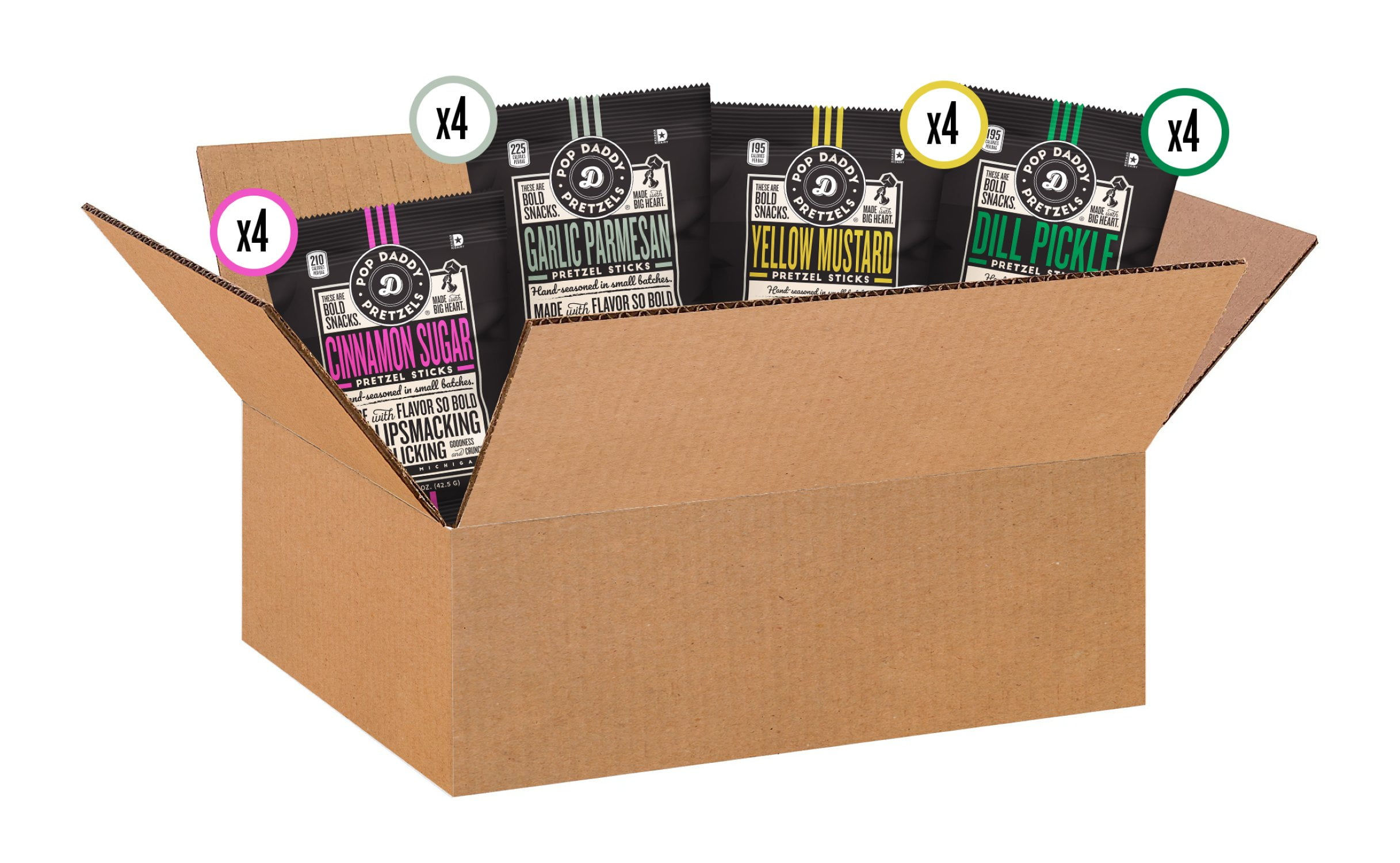 Pop Daddy Pretzels - 1.5oz 16 pack Variety - Walmart.com