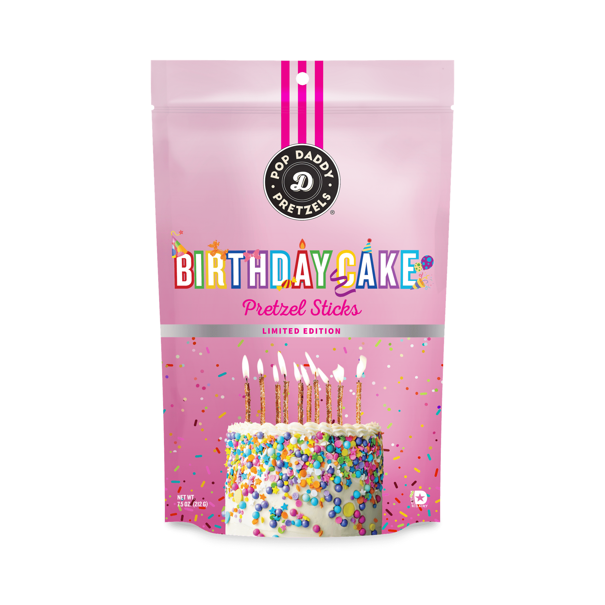 Pop Daddy Pretzels Birthday Cake Flavored Pretzel Sticks 7.5 oz ...