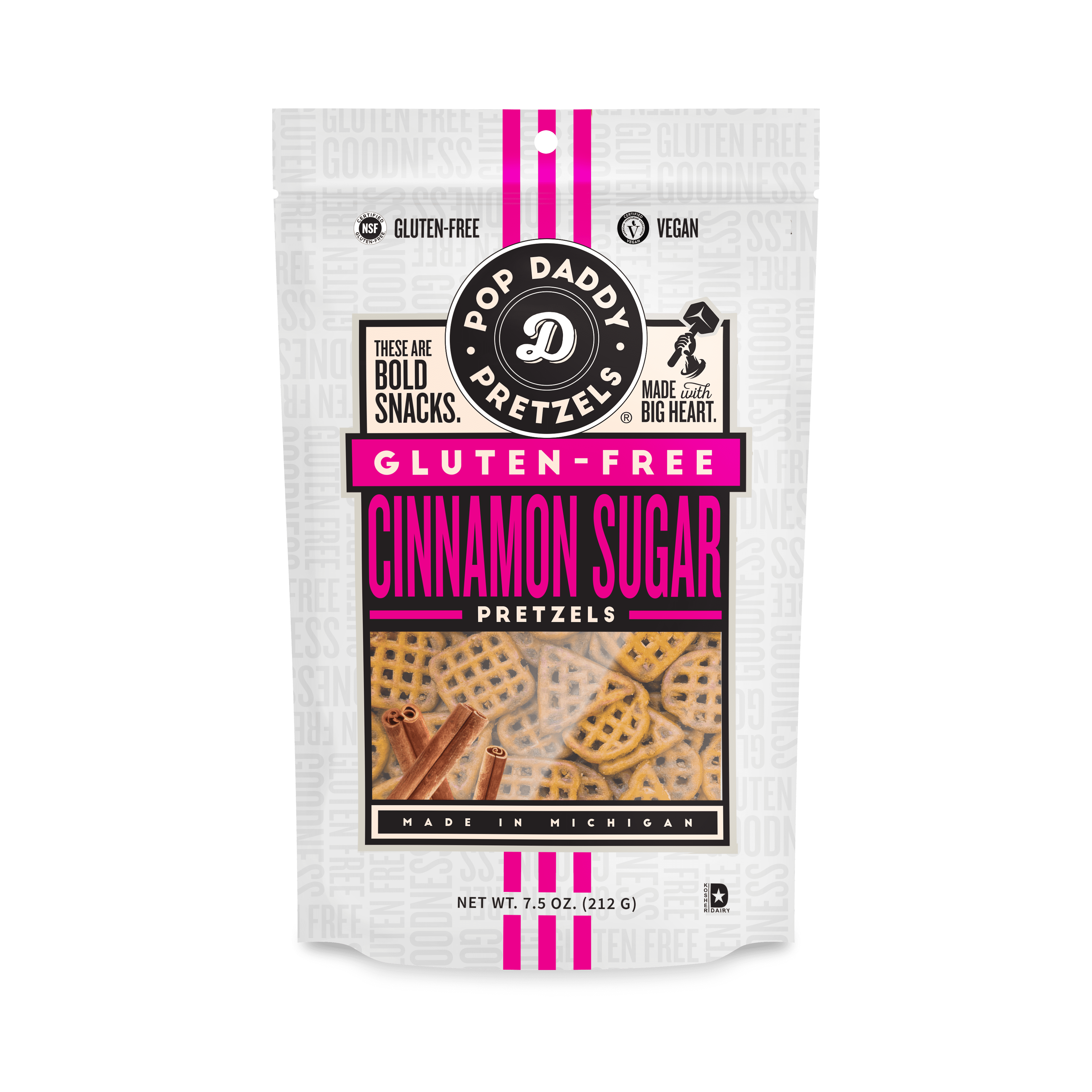 Pop Daddy Pretzels - Gluten Free - Cinnamon Sugar - Walmart.com