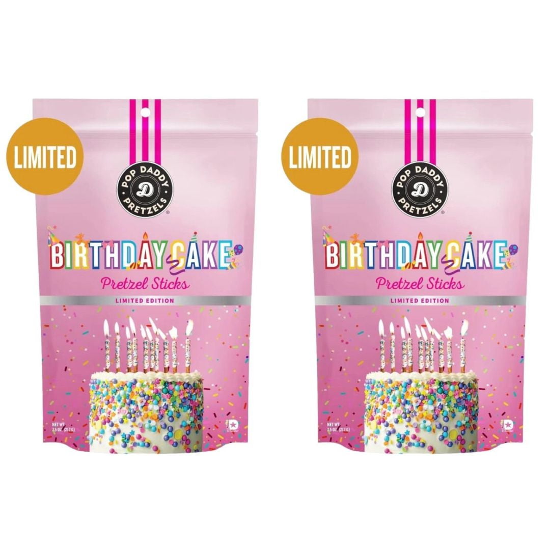 Pop Daddy Pretzels Limited Edition Birthday Cake Pretzel Sticks 7.5 Oz ...