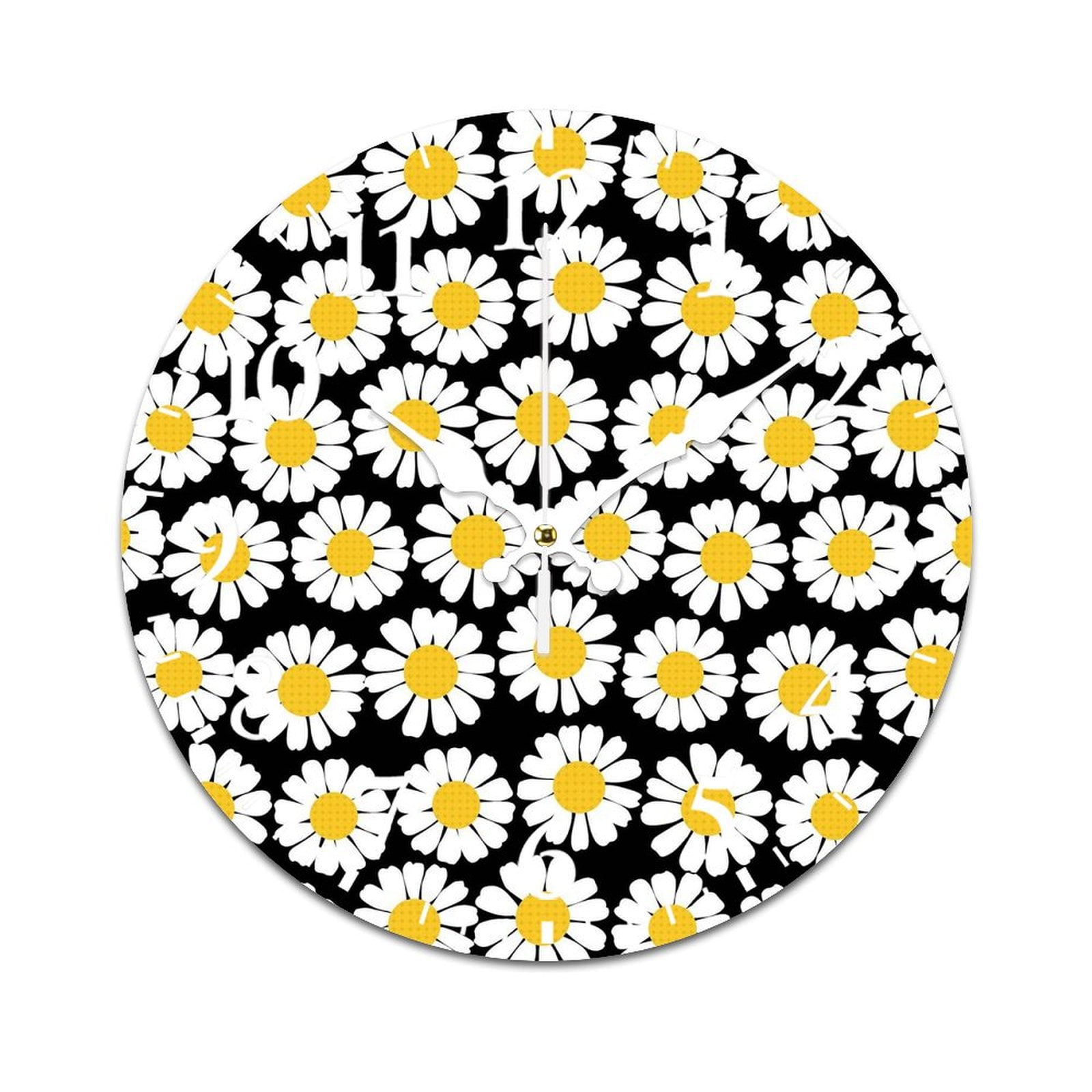 Pop Daisy Wall Clock Modern Design Clocks Wall Hanging Home Office ...