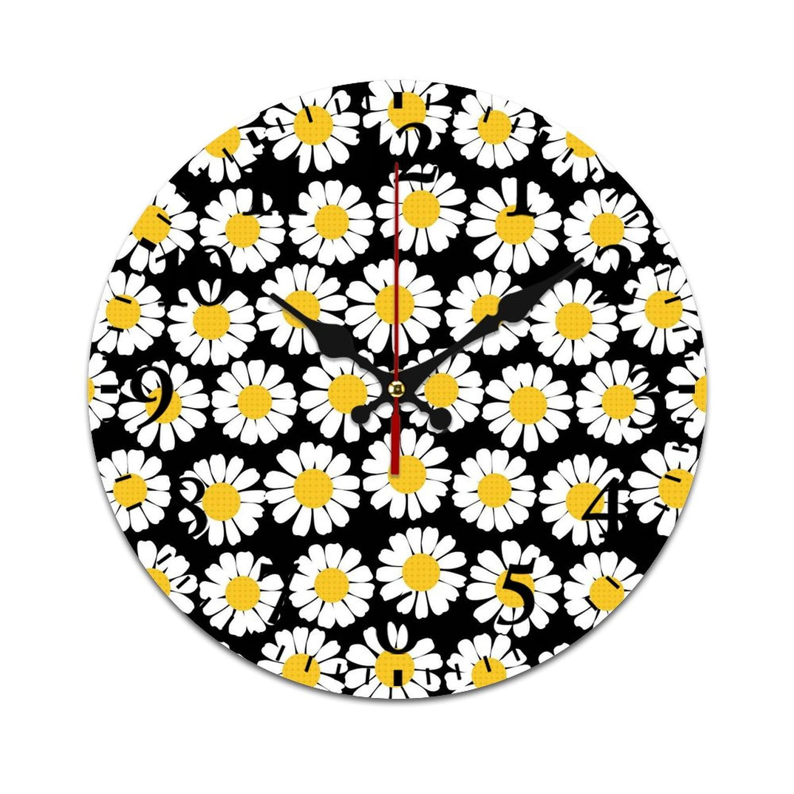 Pop Daisy Wall Clock Modern Design Clocks Wall Hanging Home Office ...