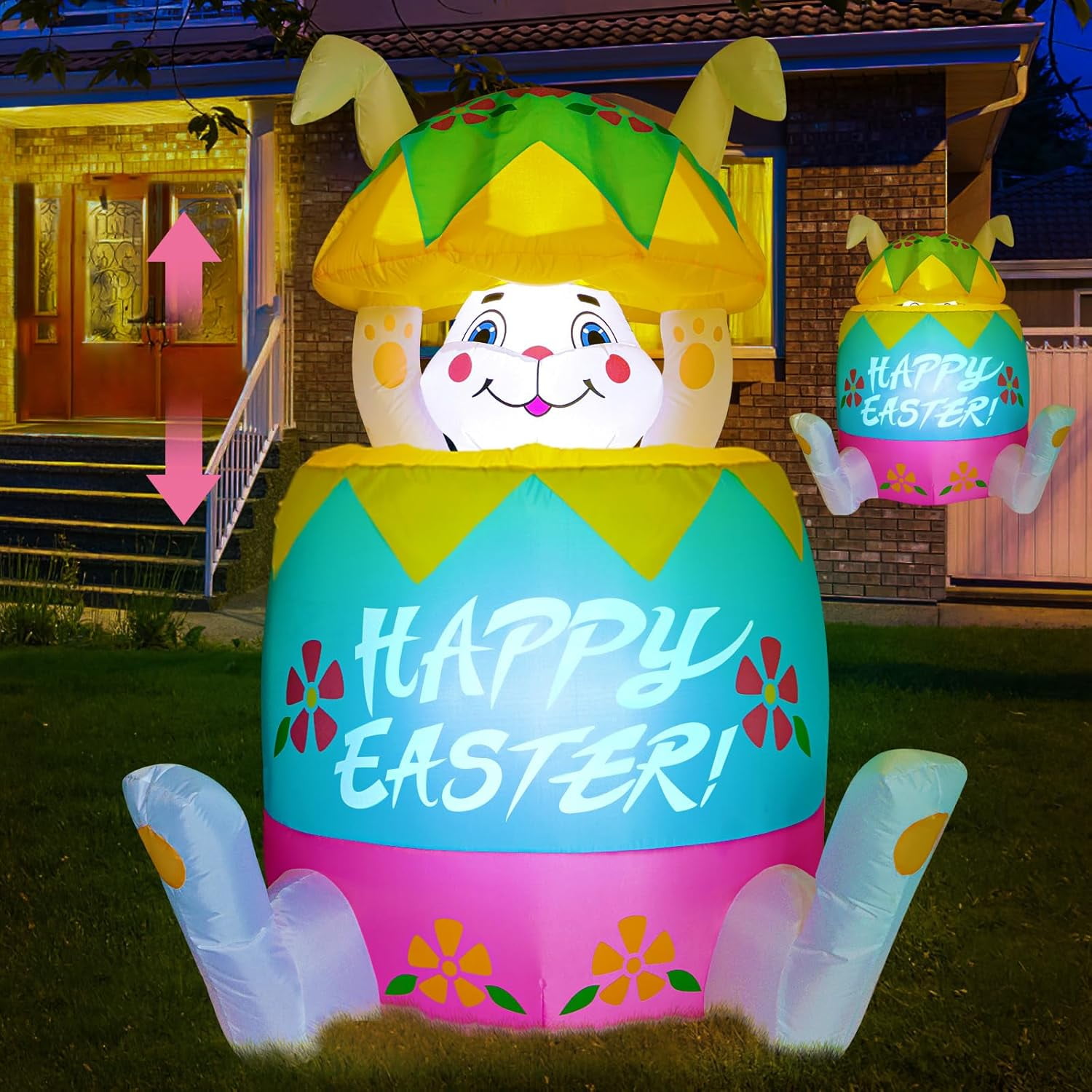 Pop Up and Down Easter Inflatables Outdoor Decoration,5Ft Easter ...