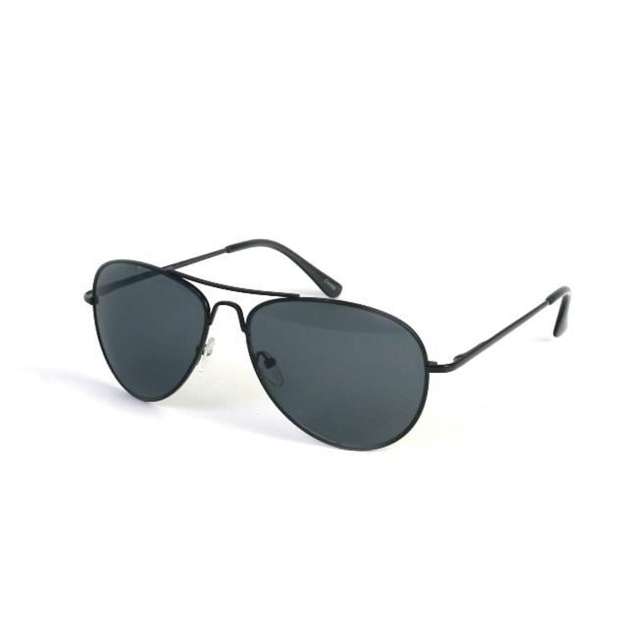 Pop Fashionwear P482-BLK-SMK Classic Metal Aviator, Black & Smoke Lens ...