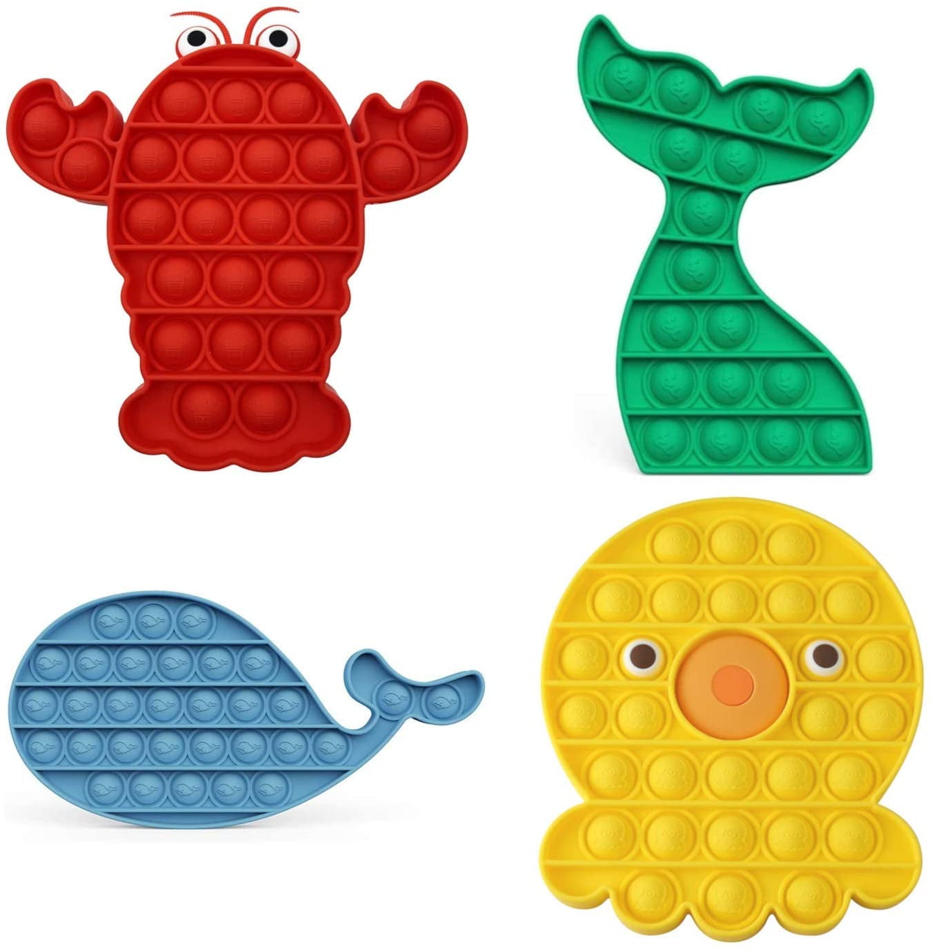 Pop It Fidget Device Fidget Pack, Pop Its Fidgets Push Pop Bubble ...