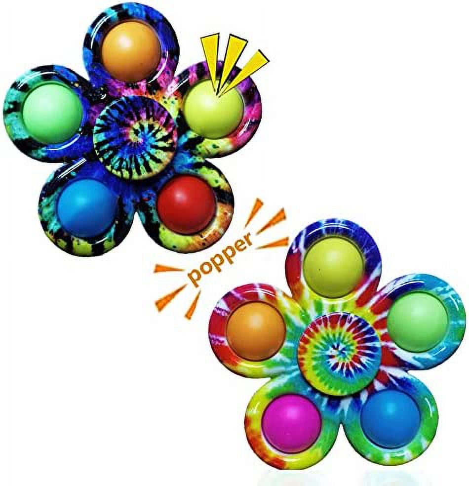 Pop Fidget Spinner,2 Pack Pop Bubble Fidget Spinner Toys Set for ADHD ...
