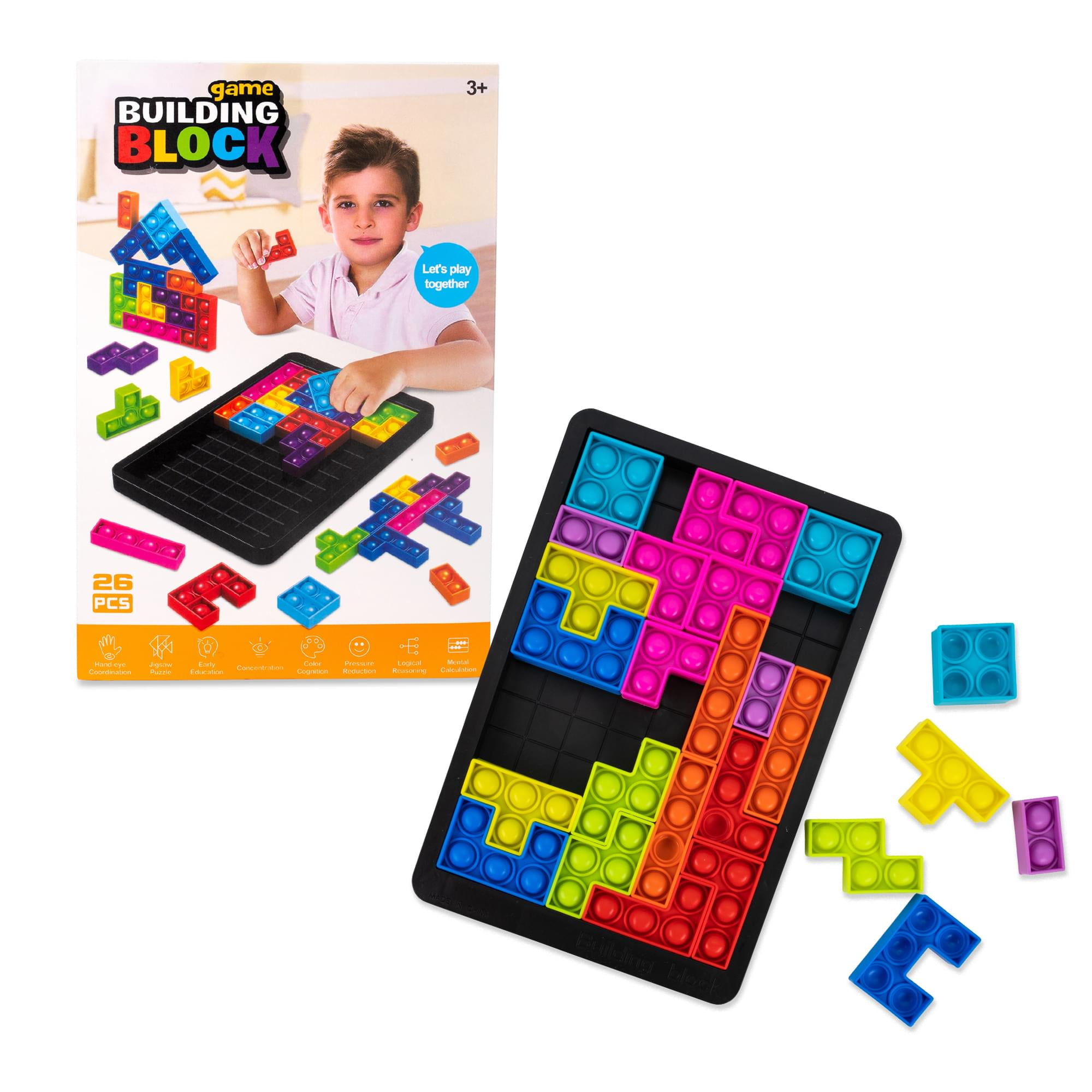 Pop Fidget Toy 27-Piece Building Block Game Puzzle - Walmart.com