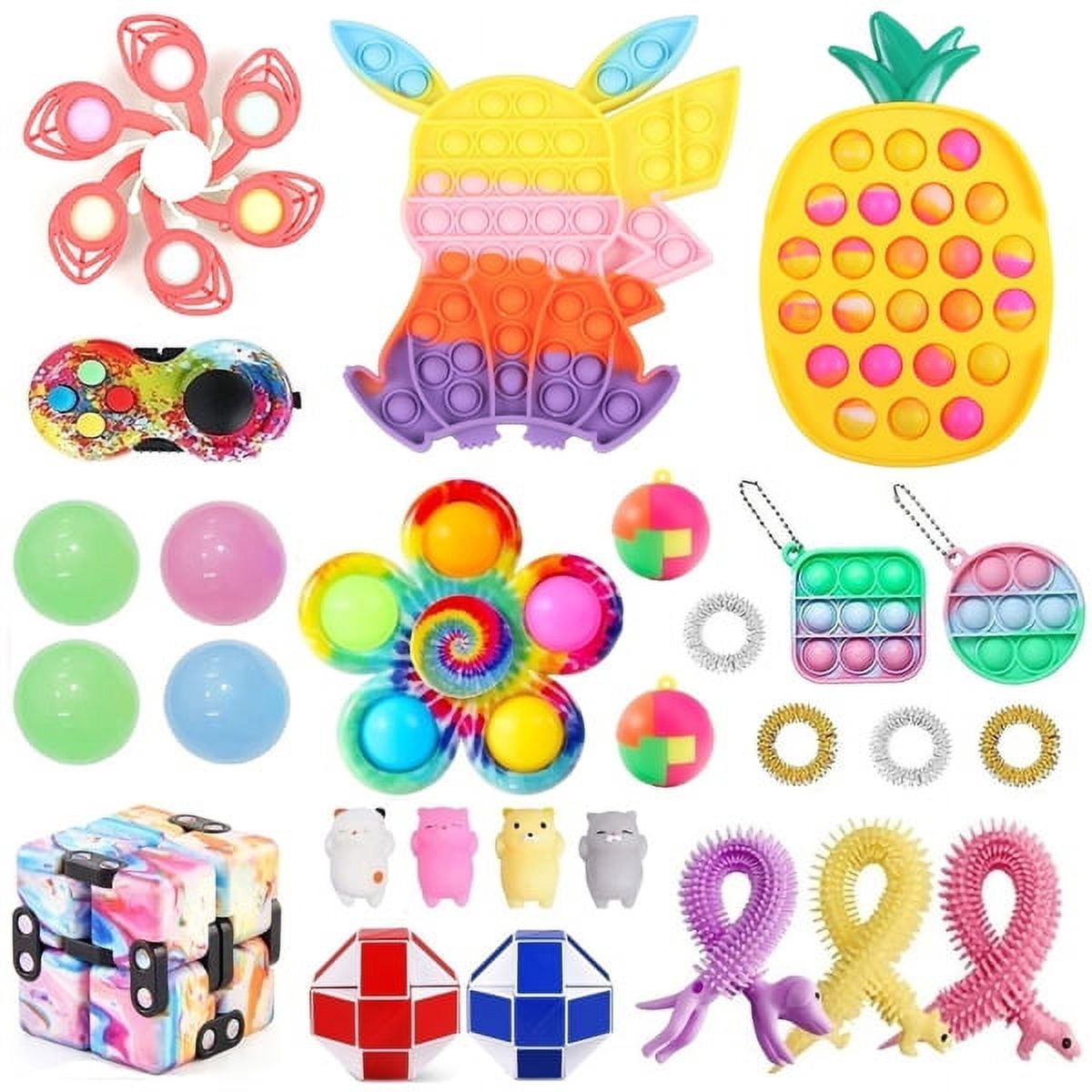 Pop Fidget Toys Multi-Item Fidget Toy Pack Sensory Fidget Pack Anti ...