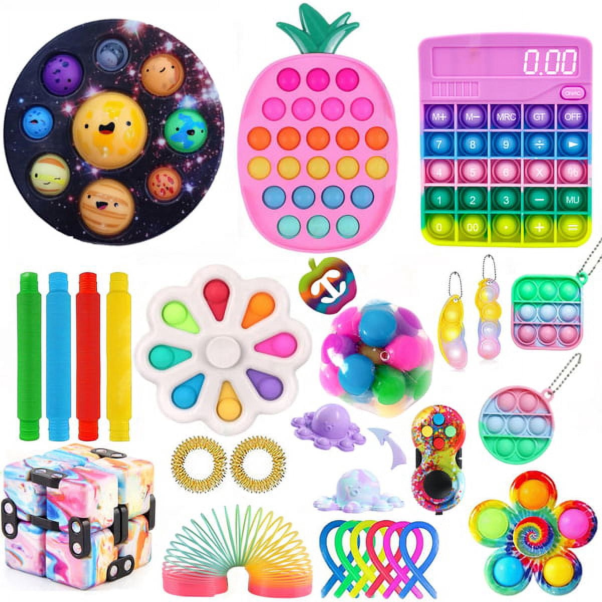 Pop Fidget Toys Multi-Item Fidget Toy Pack Sensory Fidget Pack Anti ...