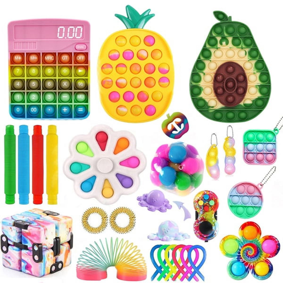 Pop Fidget Toys Multi-Item Fidget Toy Pack Sensory Fidget Pack Anti ...