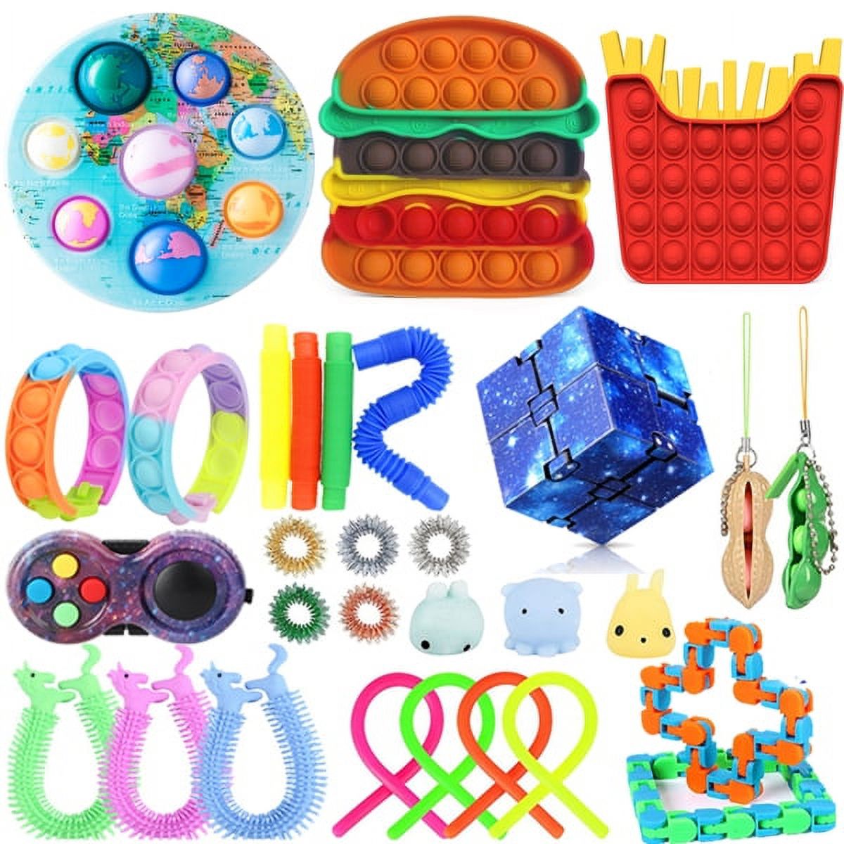 Pop Fidget Toys Multi-Item Fidget Toy Pack Sensory Fidget Pack Anti ...