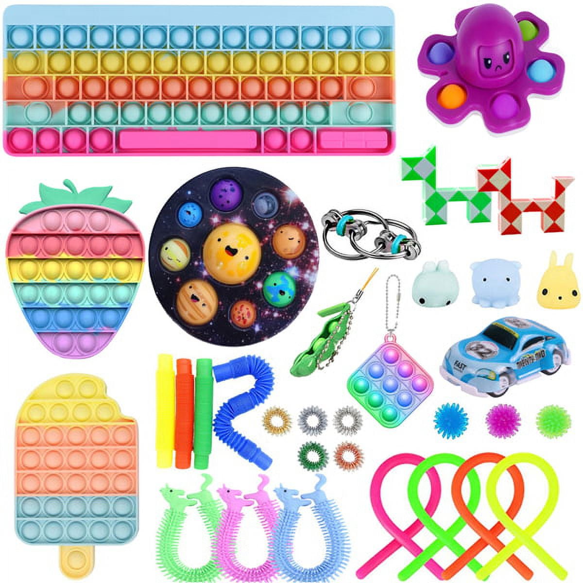 Pop Fidget Toys Multi-Item Fidget Toy Pack Sensory Fidget Pack Anti ...