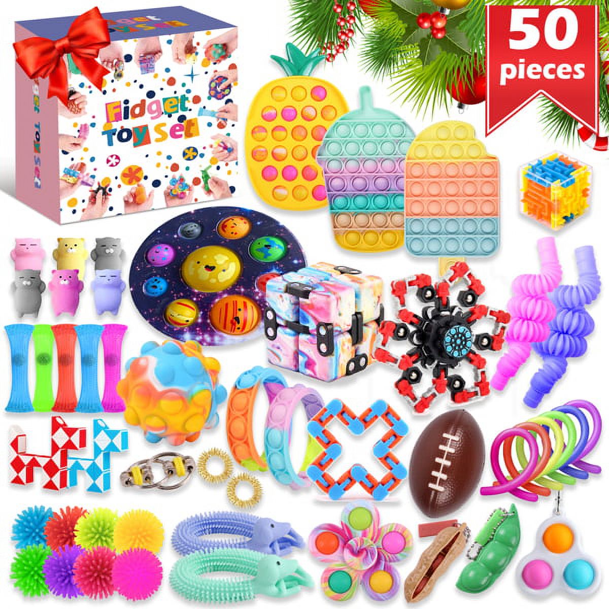 Pop Fidget Toys Multi-Item Fidget Toy Pack Sensory Fidget Pack Anti ...