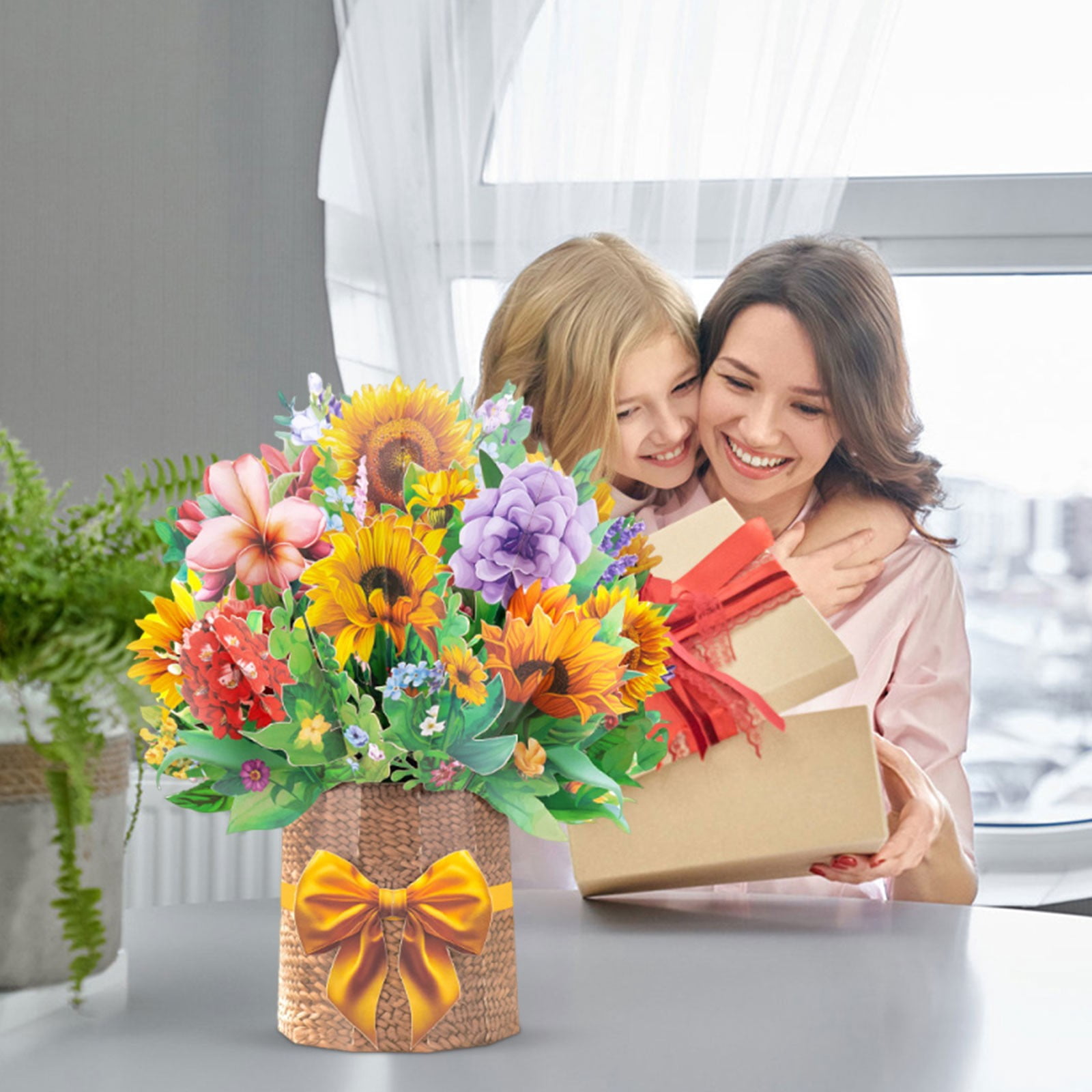 Pop Up Flower Cards, Butterflies & Flower Bouquet, Popup Greeting Cards ...